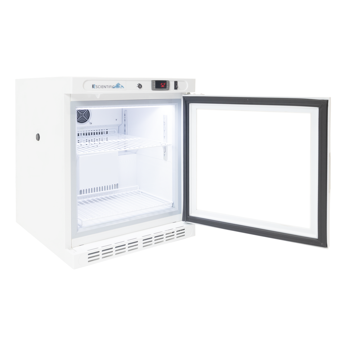 2.5 Cu. Ft. Bench-top Glass Door Lab Refriger – K2 Scientific